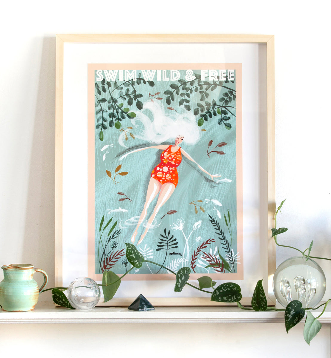 SWIM WILD & FREE ART PRINTS – Lydia. (London)